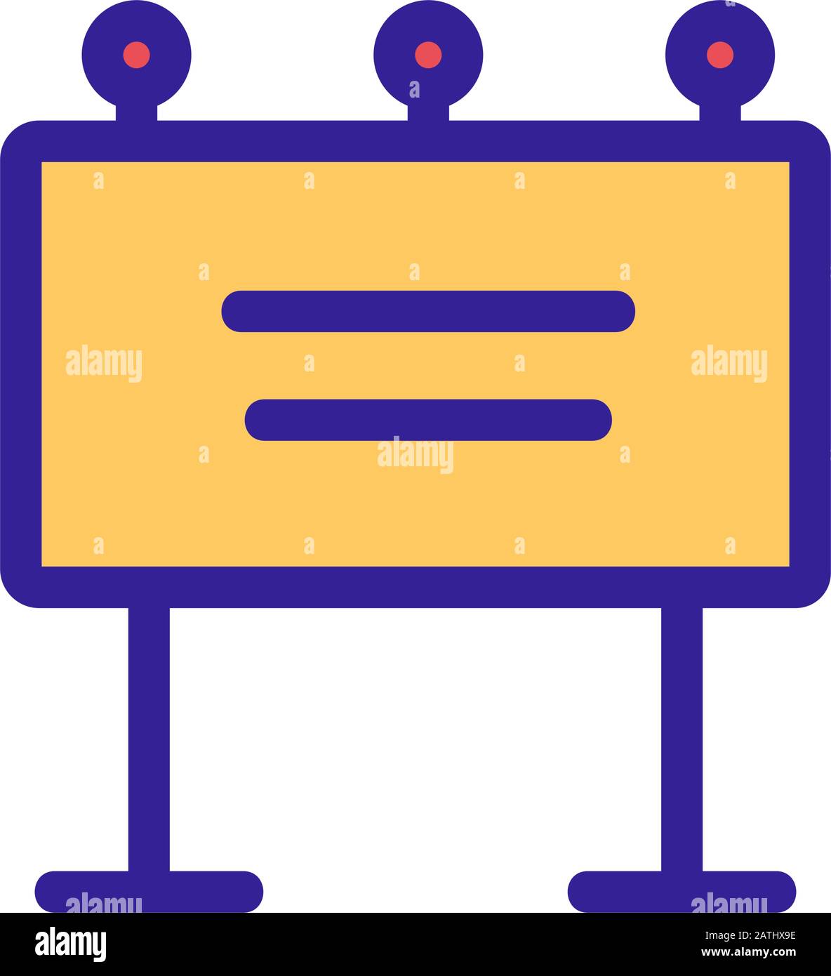 Advertising banner icon vector. Isolated contour symbol illustration ...