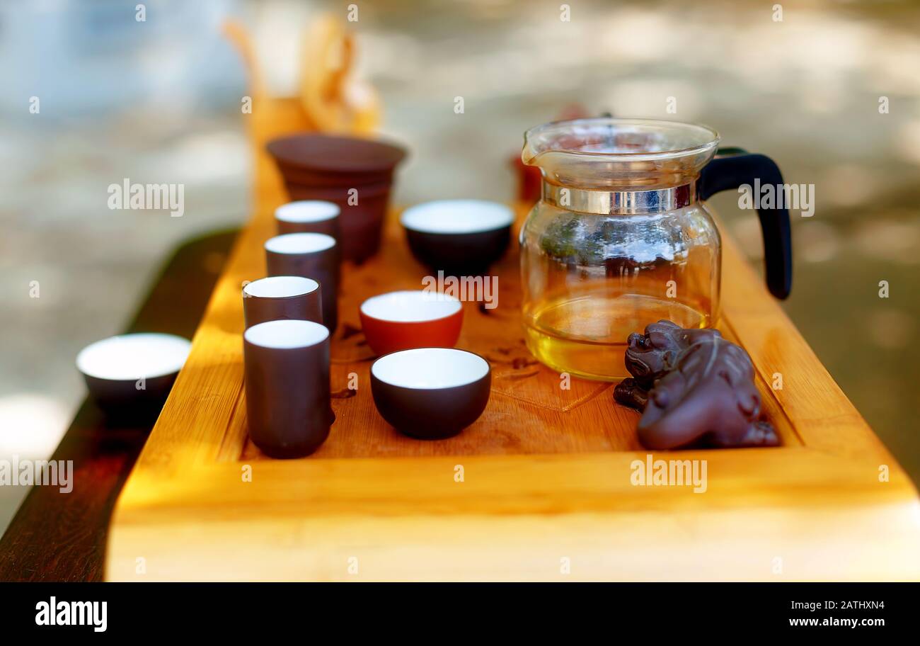 Tea set for tea ceremony. Tea ritual Stock Photo - Alamy