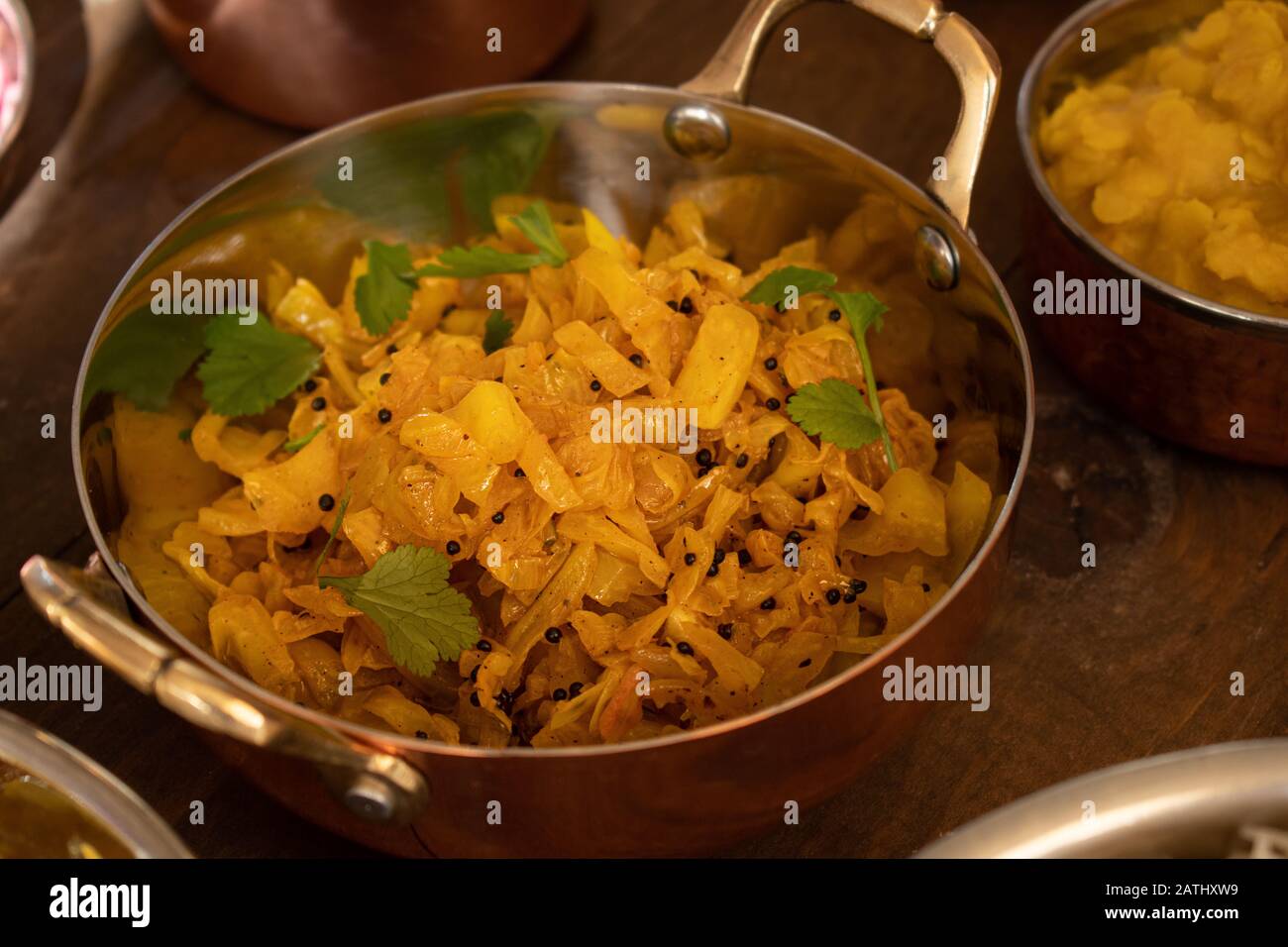 Indian food in copper bowl hi-res stock photography and images - Alamy