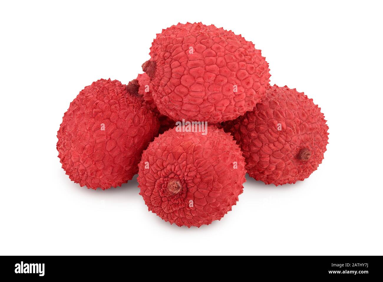 lychee fruit isolated on white background with clipping path and full ...