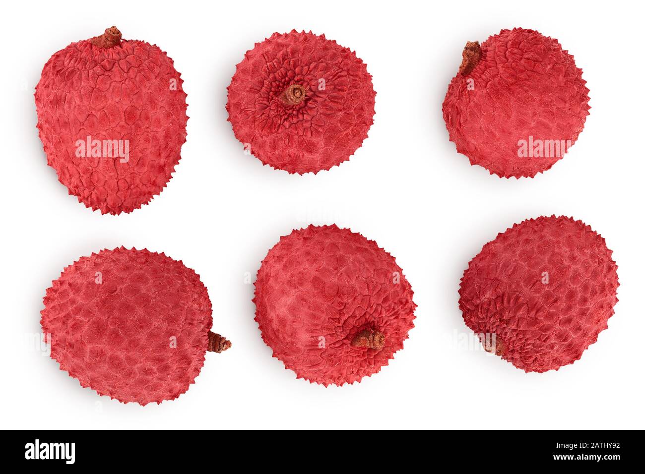 lychee fruit isolated on white background with clipping path and full ...