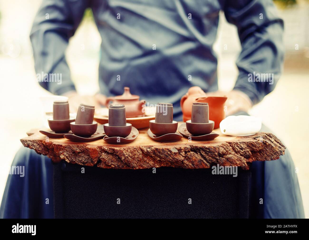 Tea set for tea ceremony. Tea ritual Stock Photo - Alamy