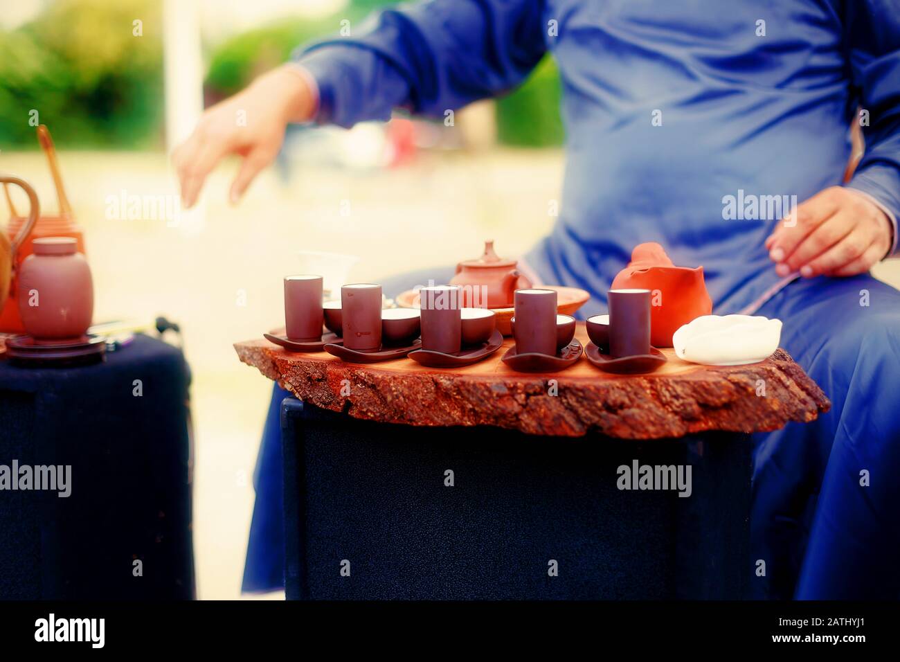 Tea set for tea ceremony. Tea ritual Stock Photo - Alamy