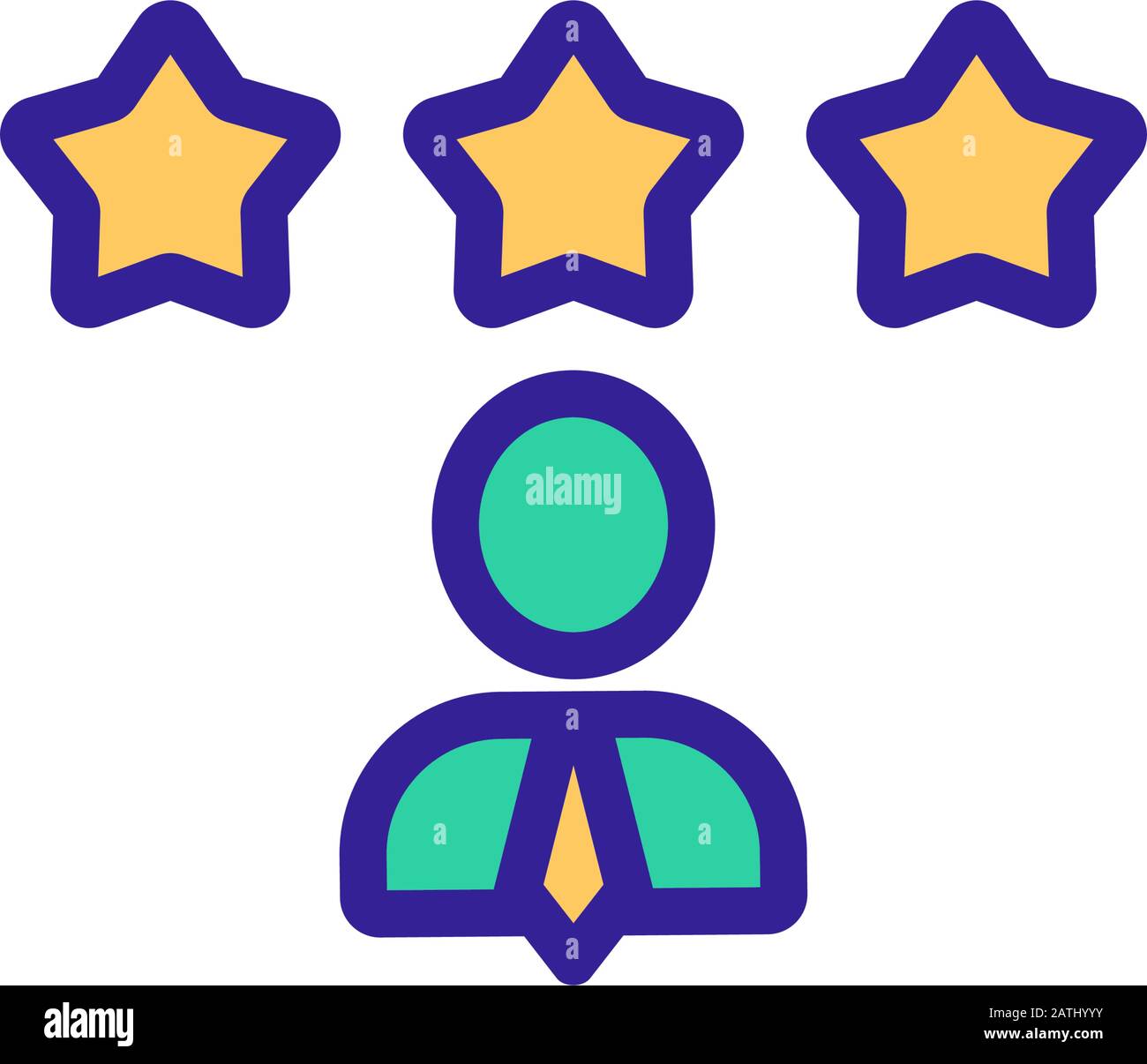 Employee vector icon skills. Isolated contour symbol illustration Stock ...