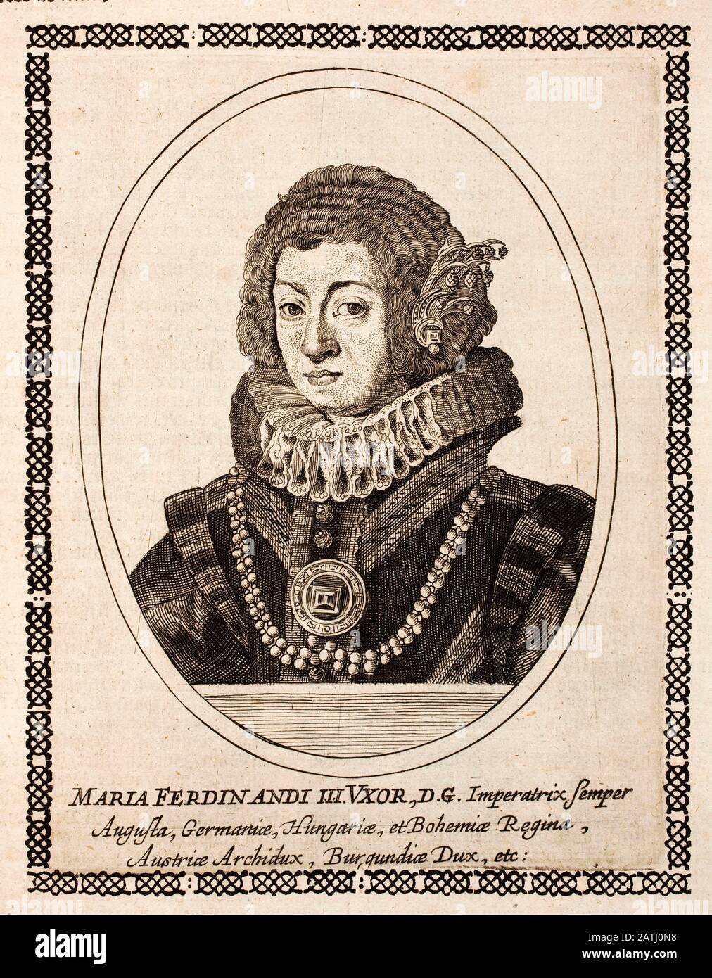 Portrait of Maria Anna of Spain (1606 – 1646), a Holy Roman Empress and ...