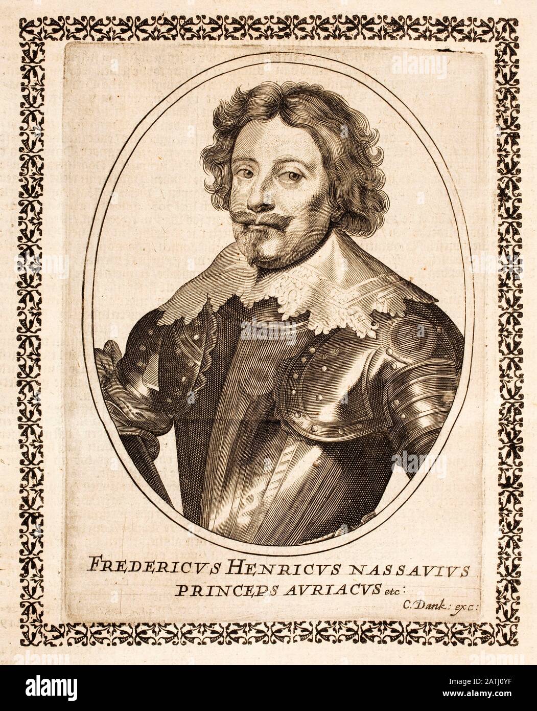 Engraving Of Portrait Of Frederick Henry Prince Of Orange High ...