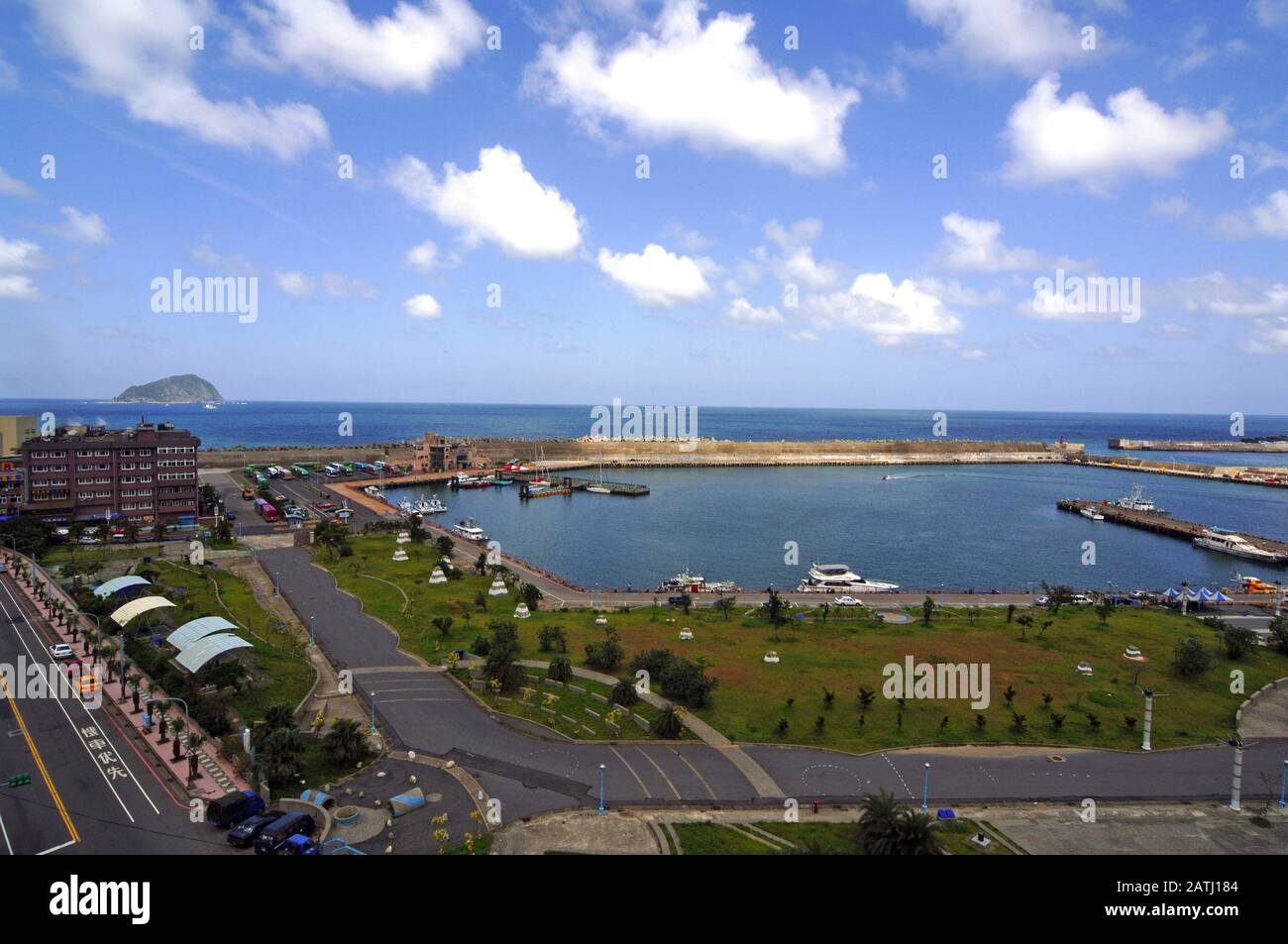 High angle shot of Bisha Fishing Port Keelung Stock Photo - Alamy