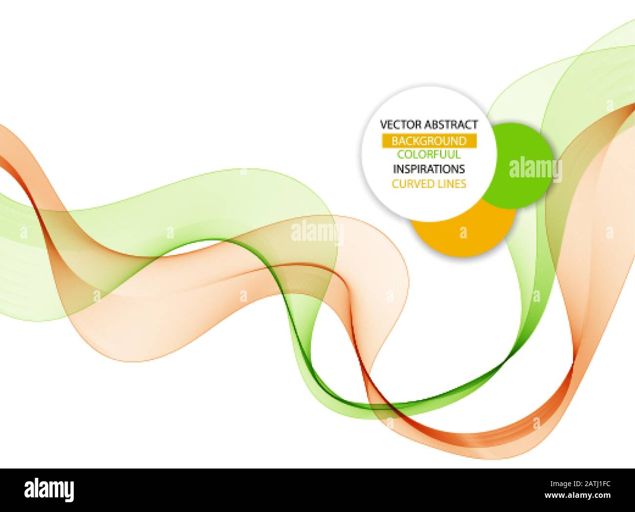 Abstract wave. green and orange line. vector pattern. eps 10 Stock ...