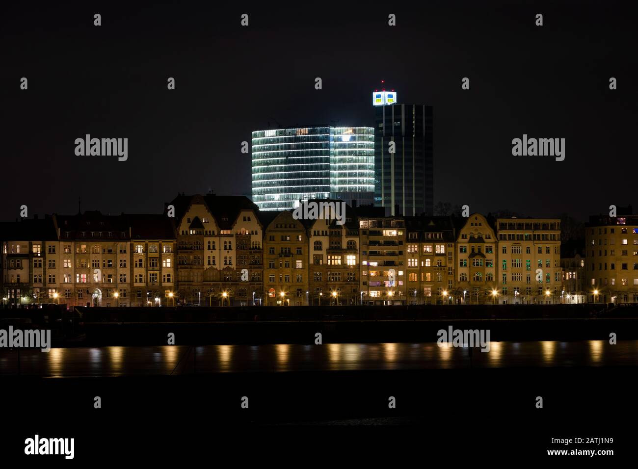 Dusseldorf city bridge river hi-res stock photography and images - Alamy