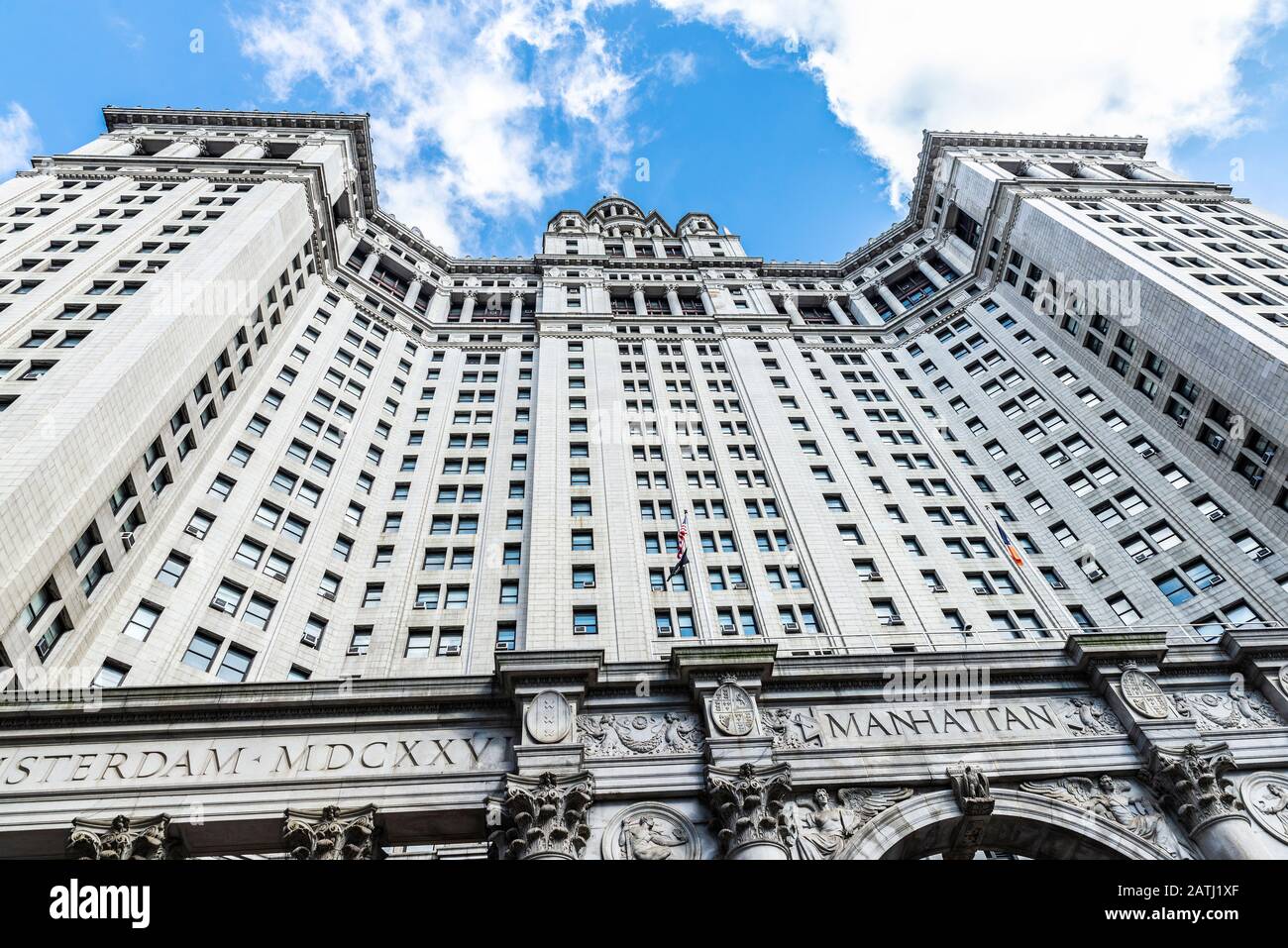 Facade of the Manhattan Municipal Building in Manhattan, New York City ...