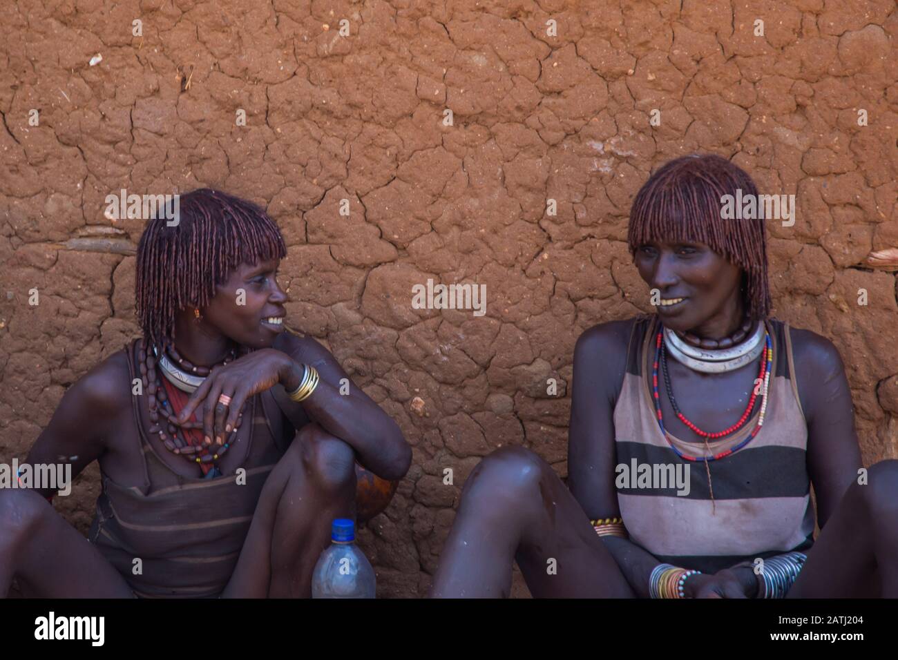 Turmi, Ethiopia - Nov 2018: Local market of Hamer tribe in Turmi ...