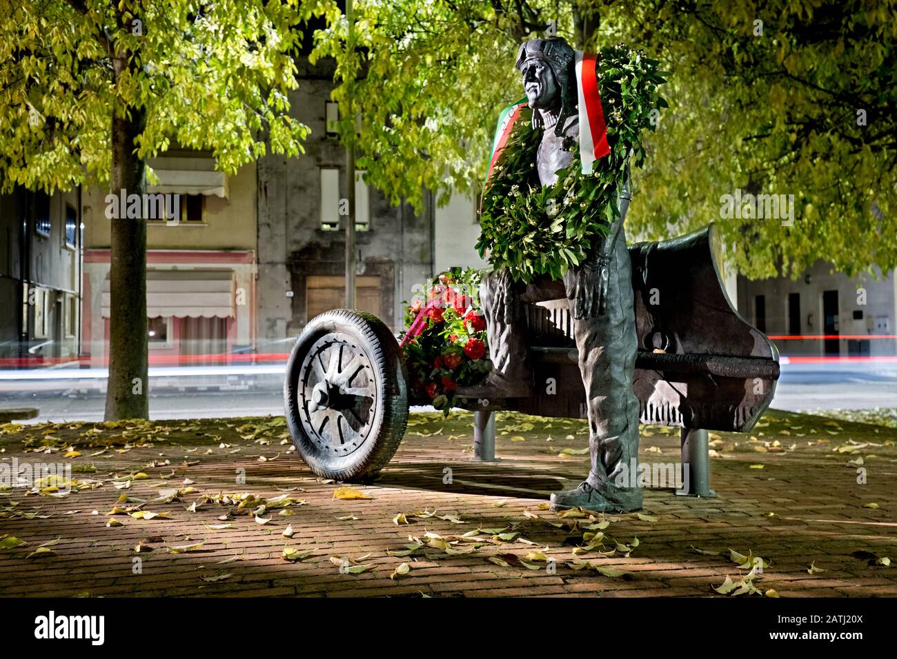 Castel d'Ario: monument to the racing driver Tazio Nuvolari, born in ...