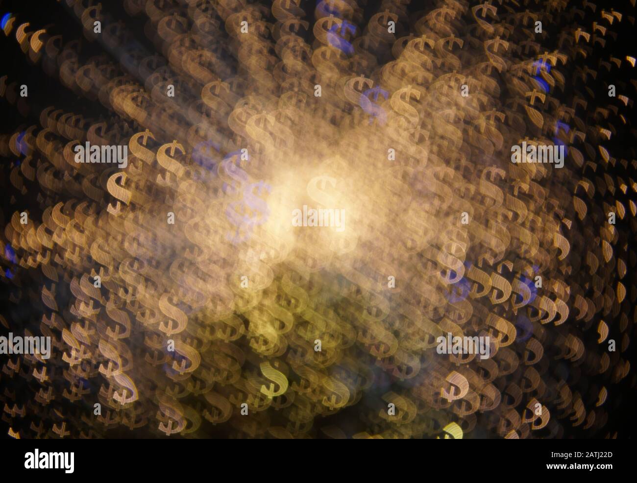 Financial background with dollar bokeh lights Stock Photo - Alamy