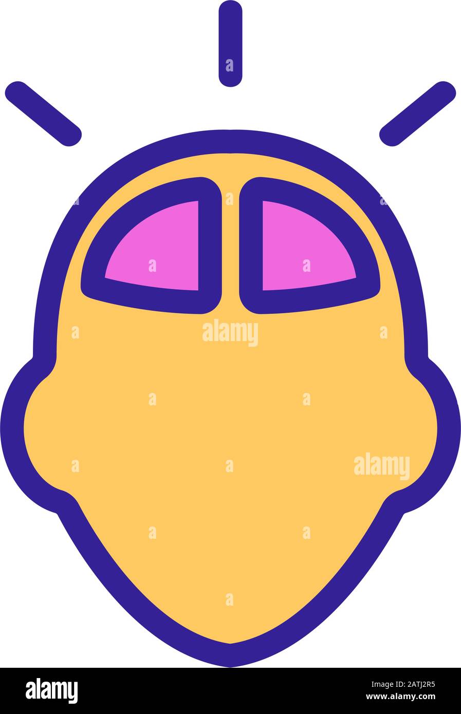 Headache icon vector. Isolated contour symbol illustration Stock Vector ...