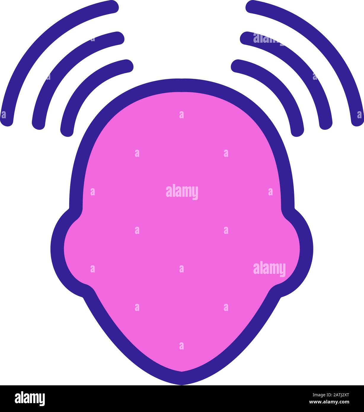 Headache icon vector. Isolated contour symbol illustration Stock Vector ...