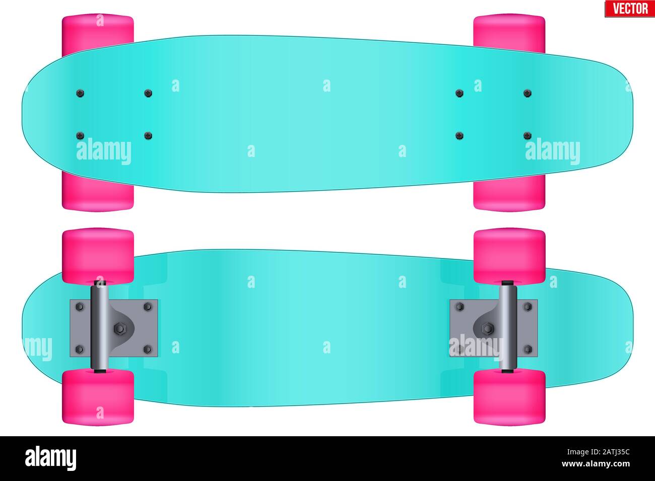 Set of Modern longboard isolated on white Stock Vector Image & Art - Alamy