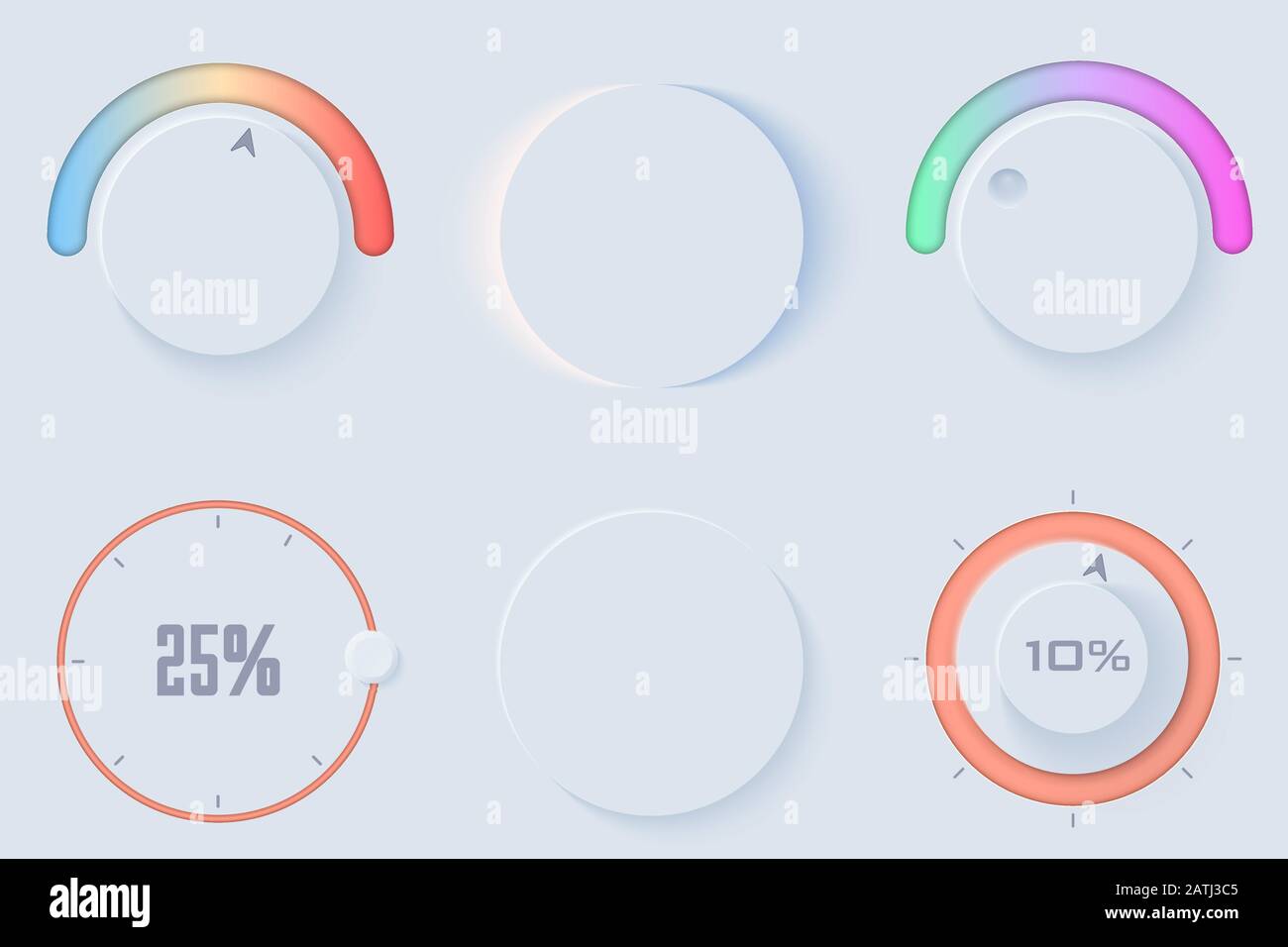 neumorphic UI circle set Stock Vector Image & Art - Alamy