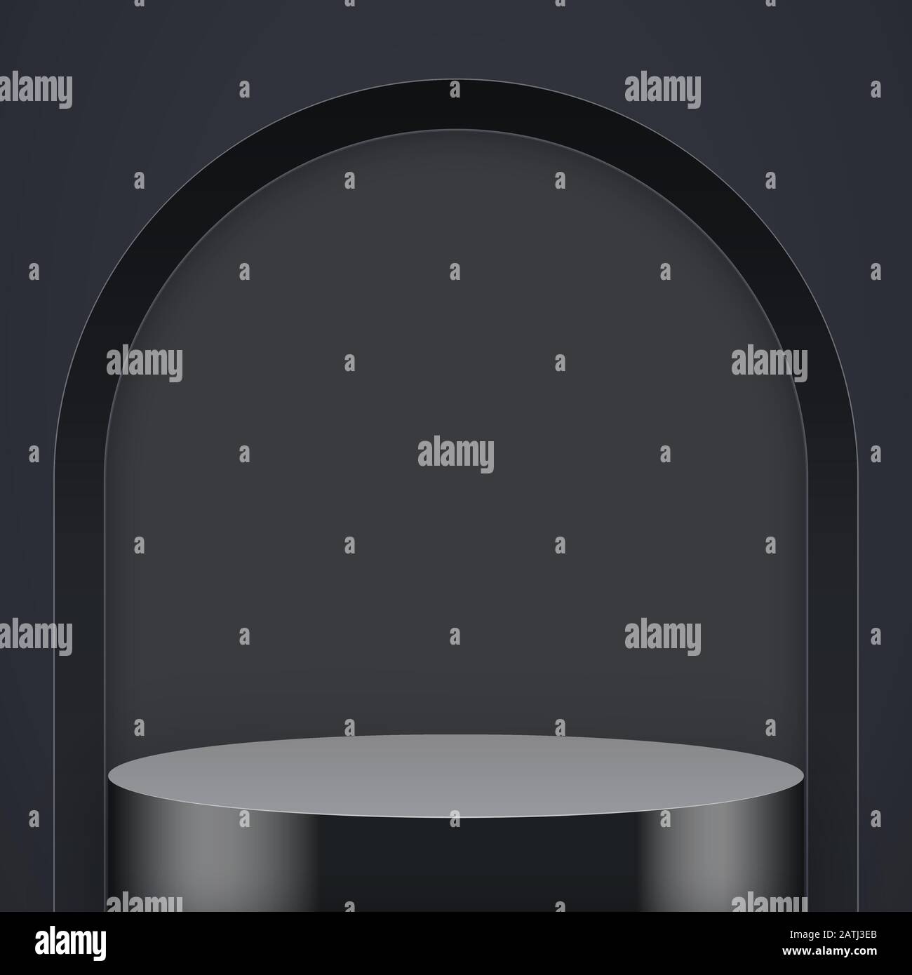 Yellow 3d podium arch Stock Vector Images - Alamy