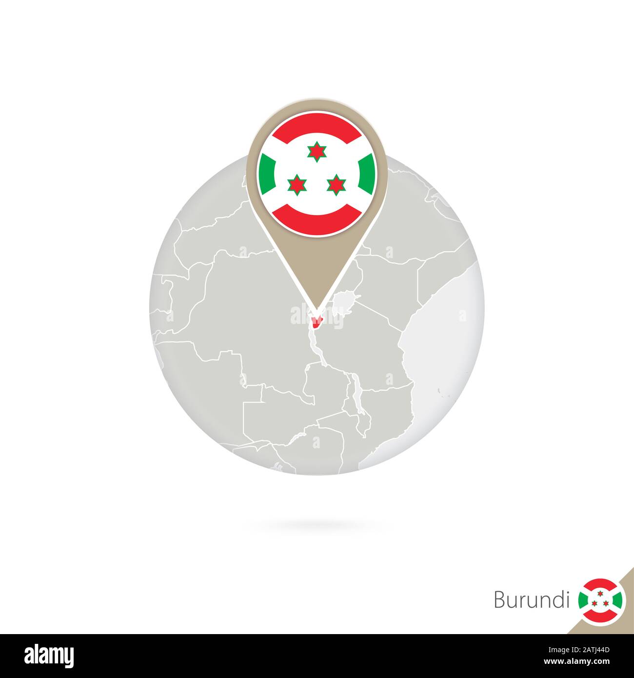 Burundi map and flag in circle. Map of Burundi, Burundi flag pin. Map ...