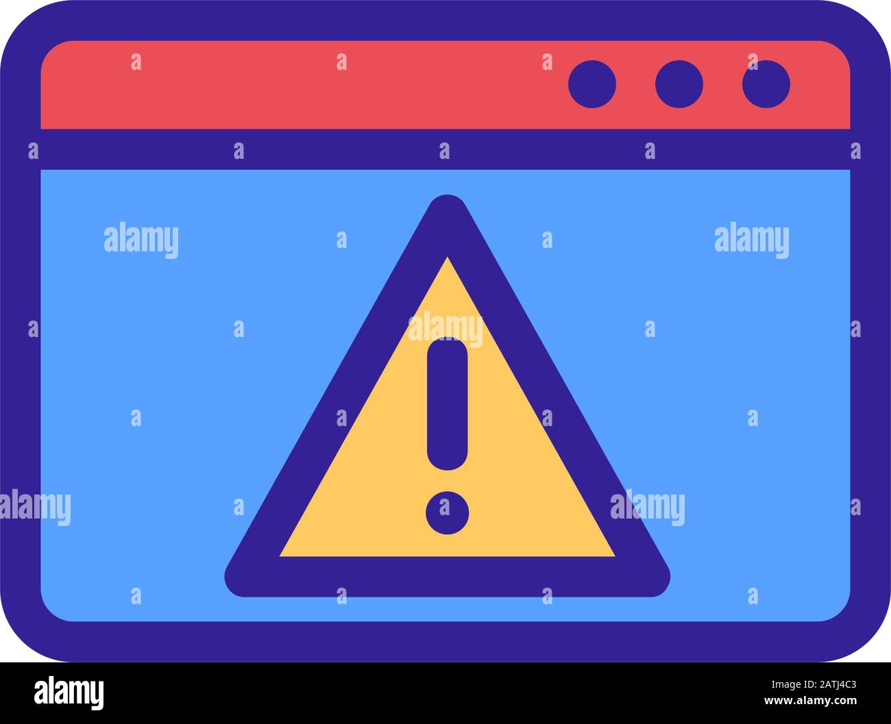 cyber attack icon vector. Isolated contour symbol illustration Stock ...