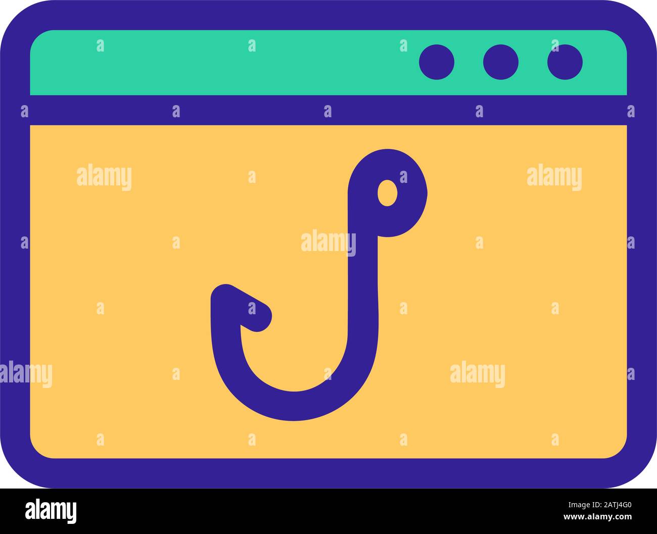 cyber attack icon vector. Isolated contour symbol illustration Stock ...