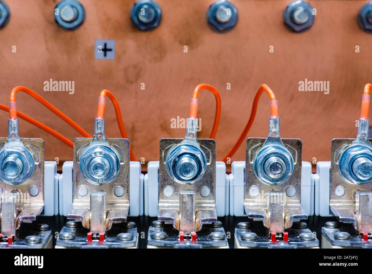 Power supply devices with screws connection cable Stock Photo - Alamy
