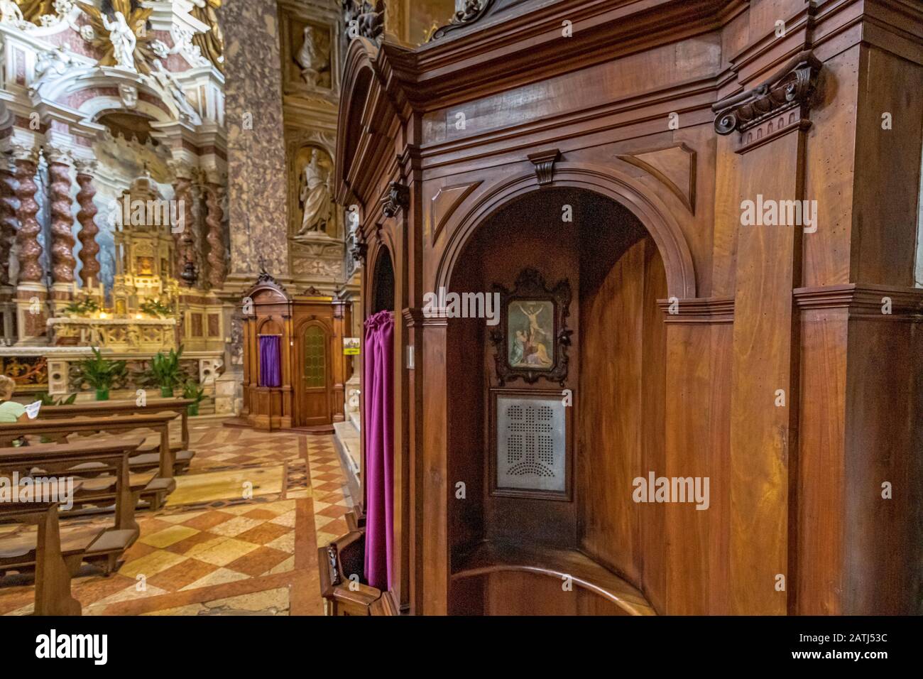 Confessional of a church hi-res stock photography and images - Alamy