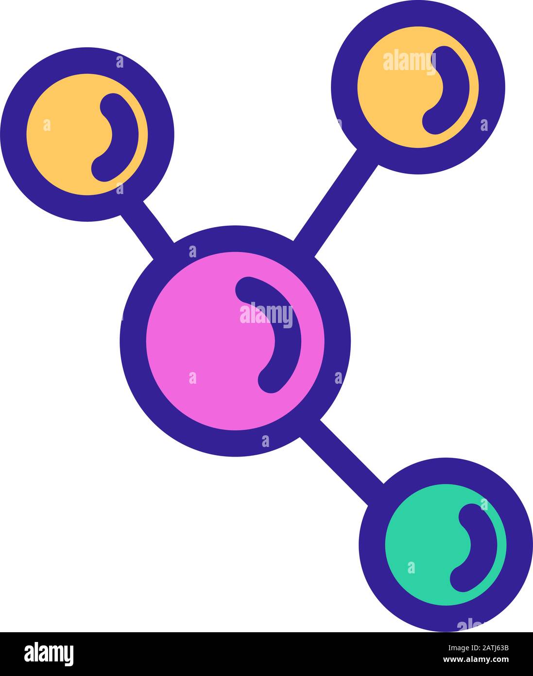 chemical formula icon vector. Isolated contour symbol illustration ...
