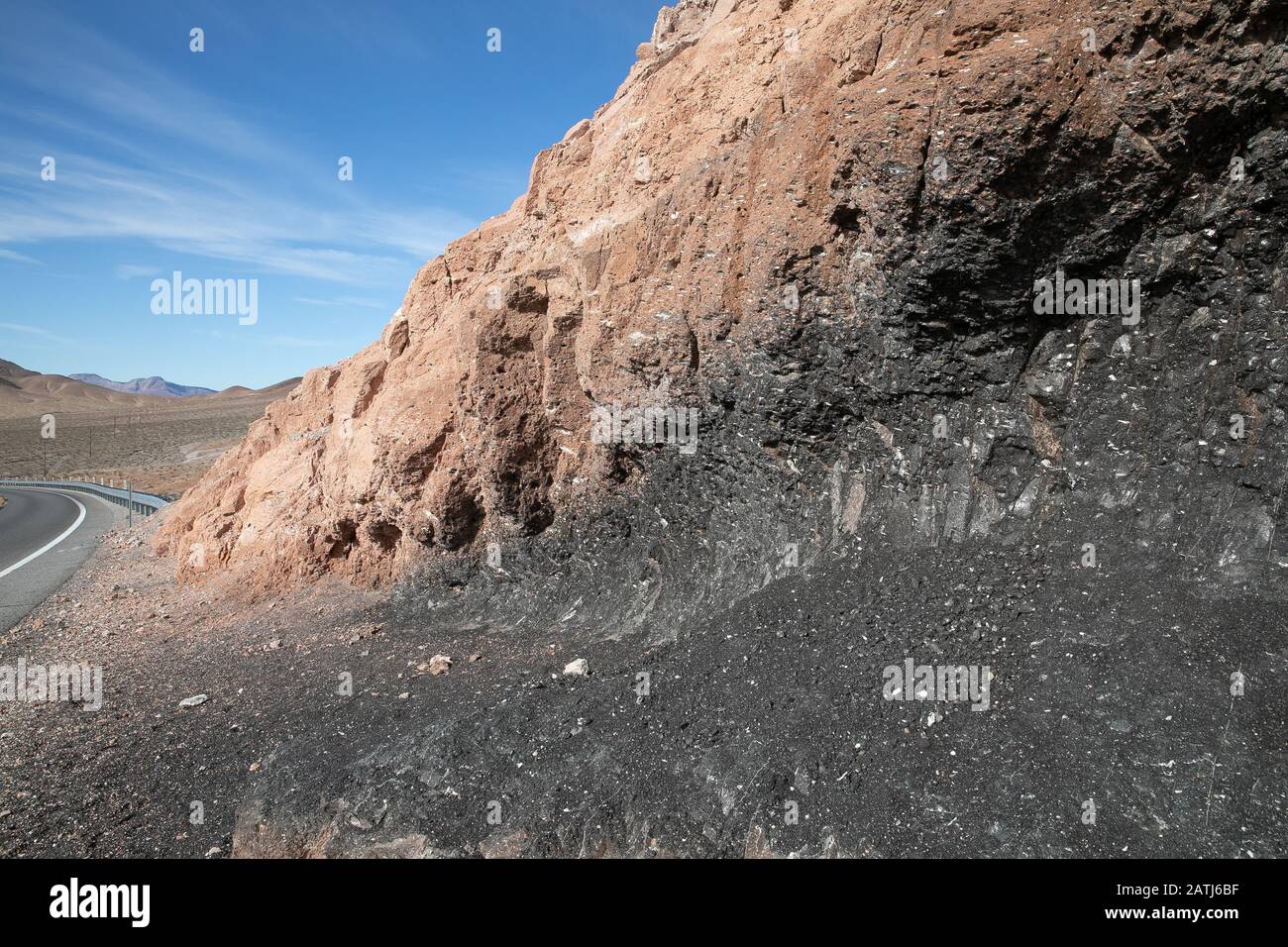 Different coloured layers in rock, USA Stock Photo - Alamy