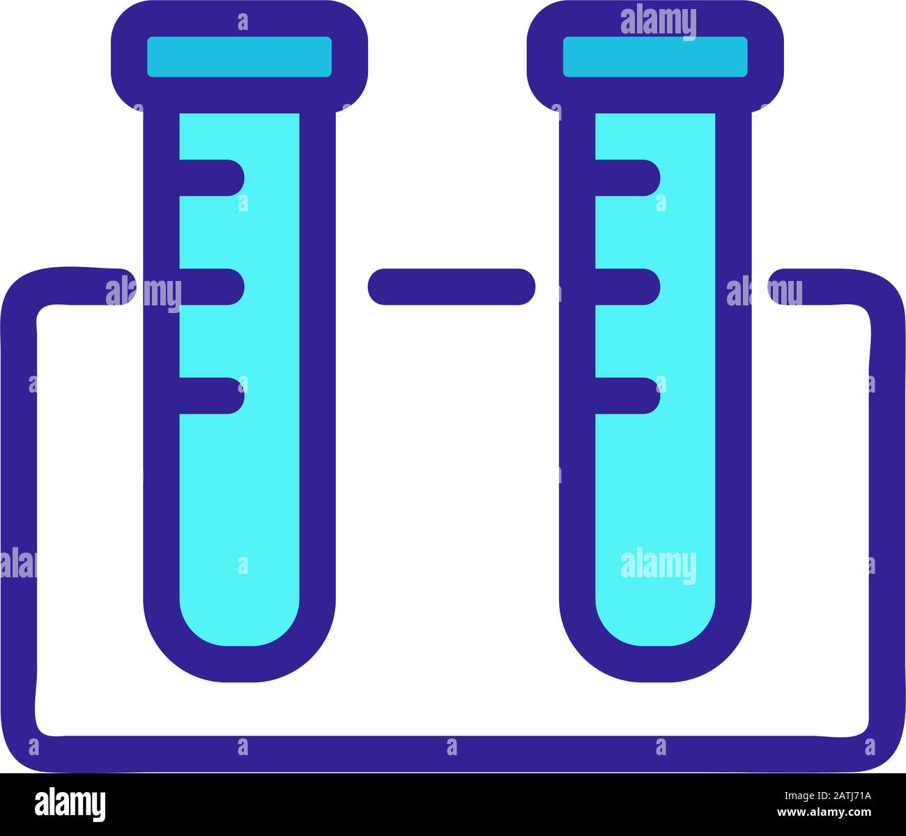 Lab test tubes icon vector. Isolated contour symbol illustration Stock ...