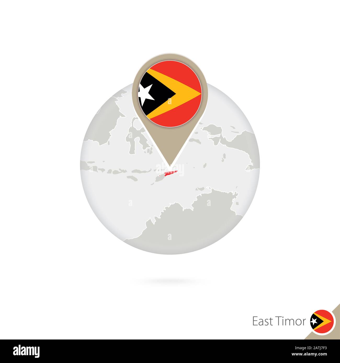 East timor on a map