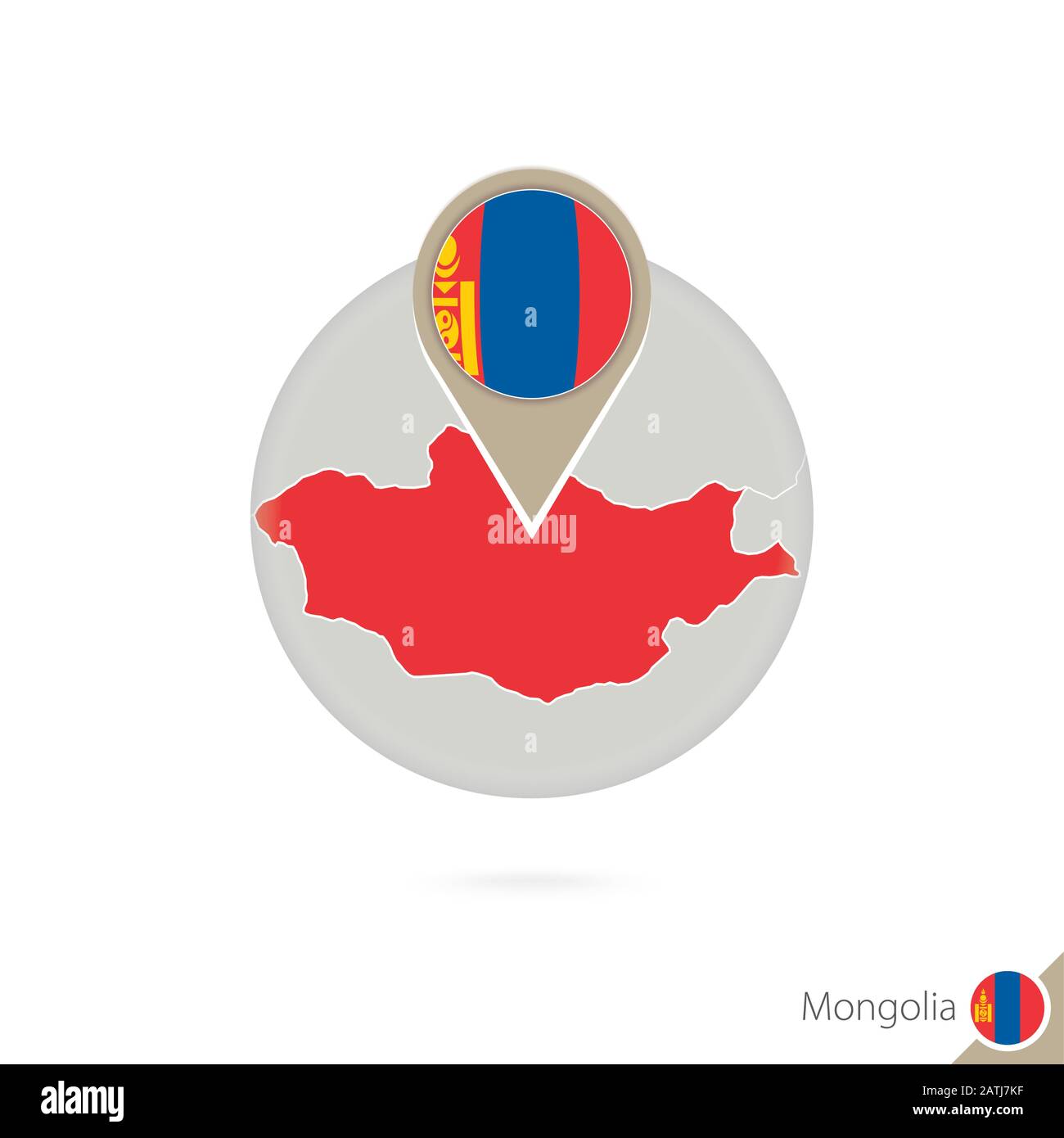 Mongolia map and flag in circle. Map of Mongolia, Mongolia flag pin ...
