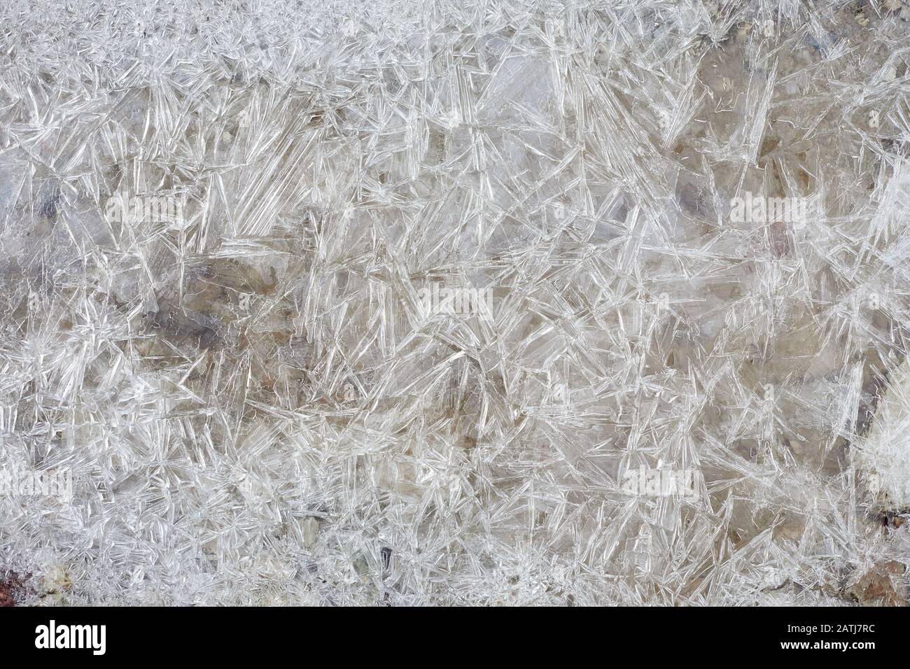 Iced stream with cracked surface texture background Stock Photo - Alamy