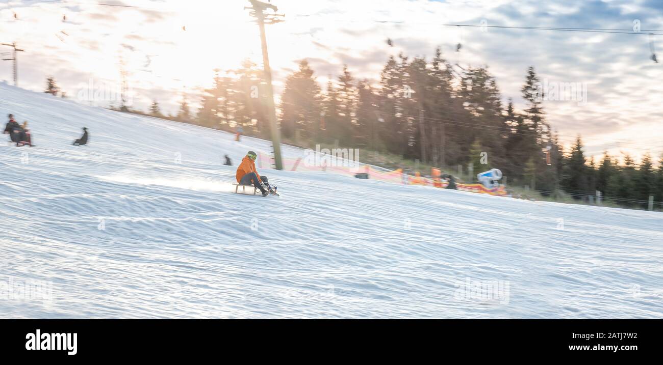 Sledge slope hi-res stock photography and images - Alamy