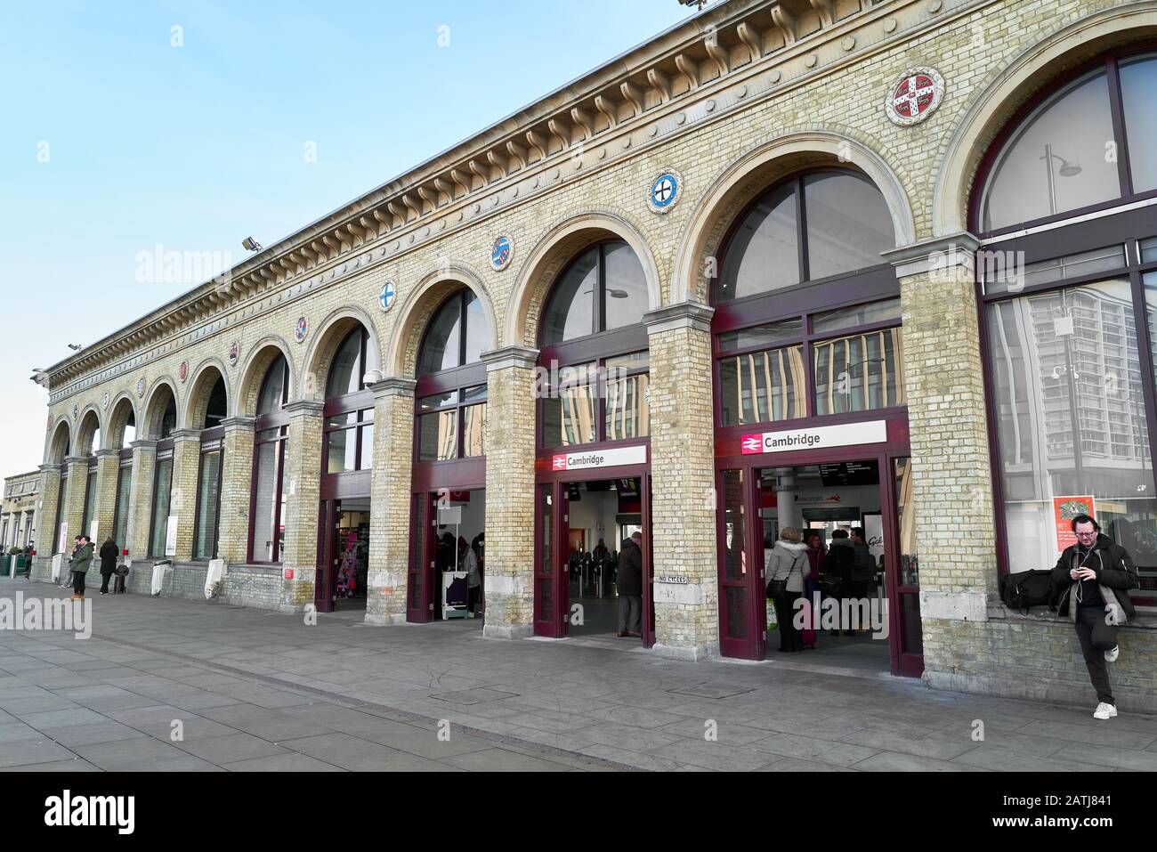 Main entrance and exit to and from the railway station at Cambridge ...