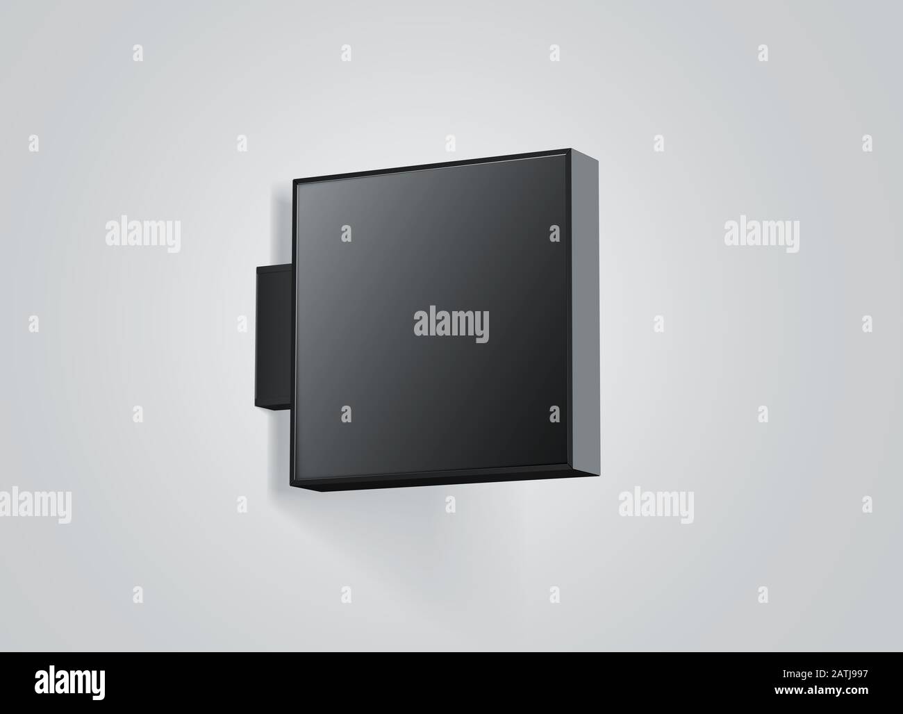 Blank store outdoor black signage mockup isolated Stock Photo - Alamy