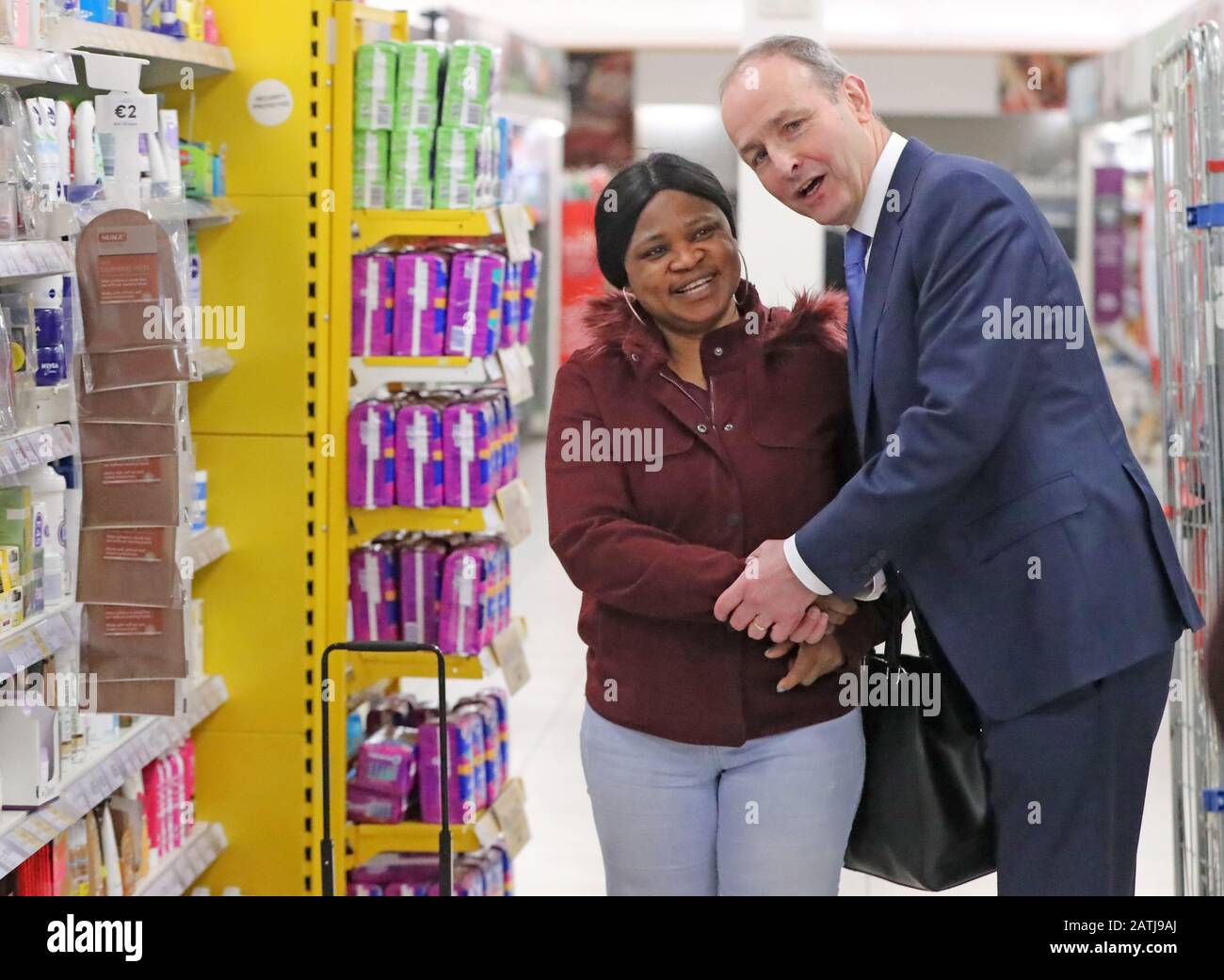 Fianna Fail Leader Micheal Martin meets people while on a general ...