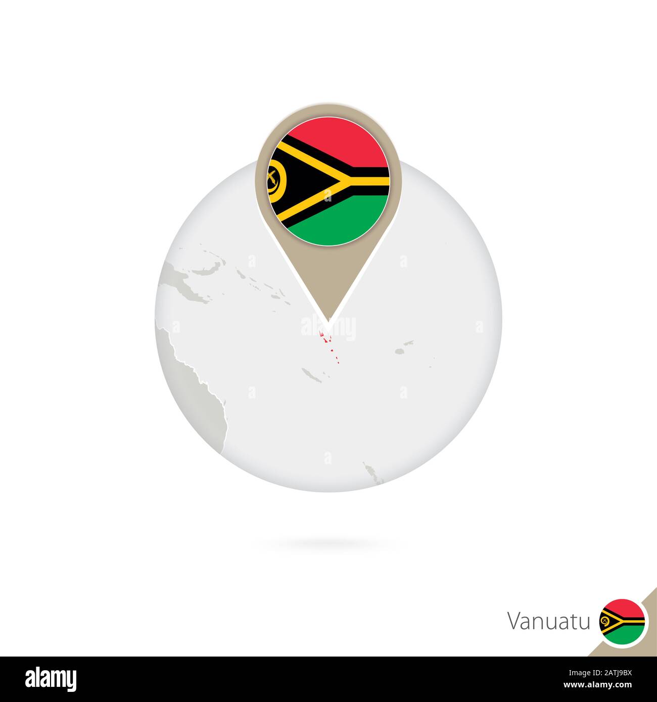 Vanuatu map and flag in circle. Map of Vanuatu, Vanuatu flag pin. Map of Vanuatu in the style of ...