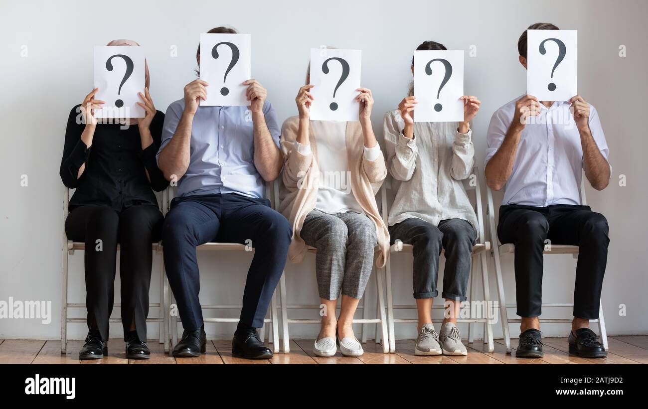 Job interview question mark hi-res stock photography and images - Alamy