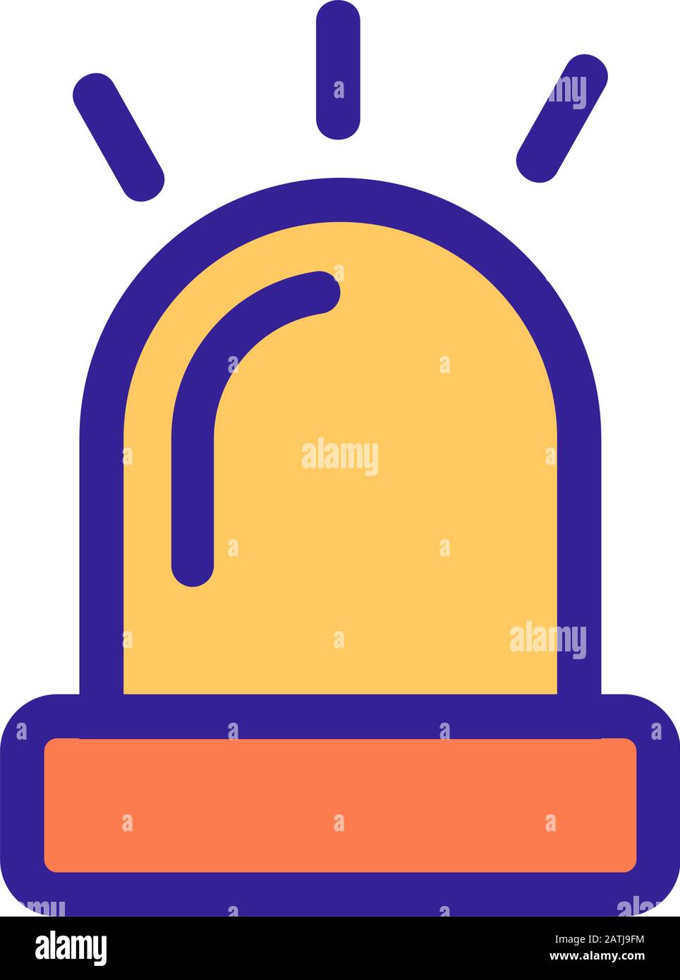 police siren icon vector. Isolated contour symbol illustration Stock ...