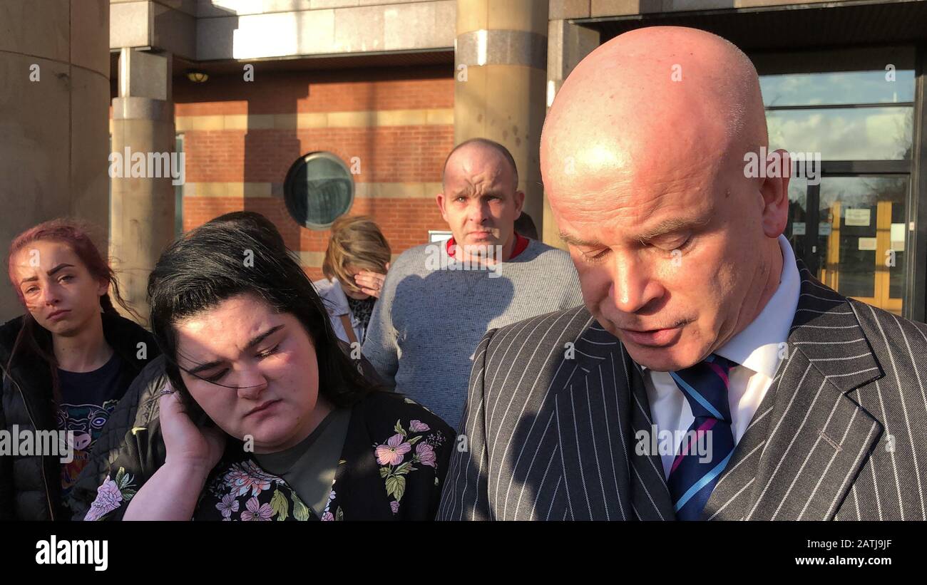 Jessica Breeze (left), outside Teesside Crown Court, with solicitor ...