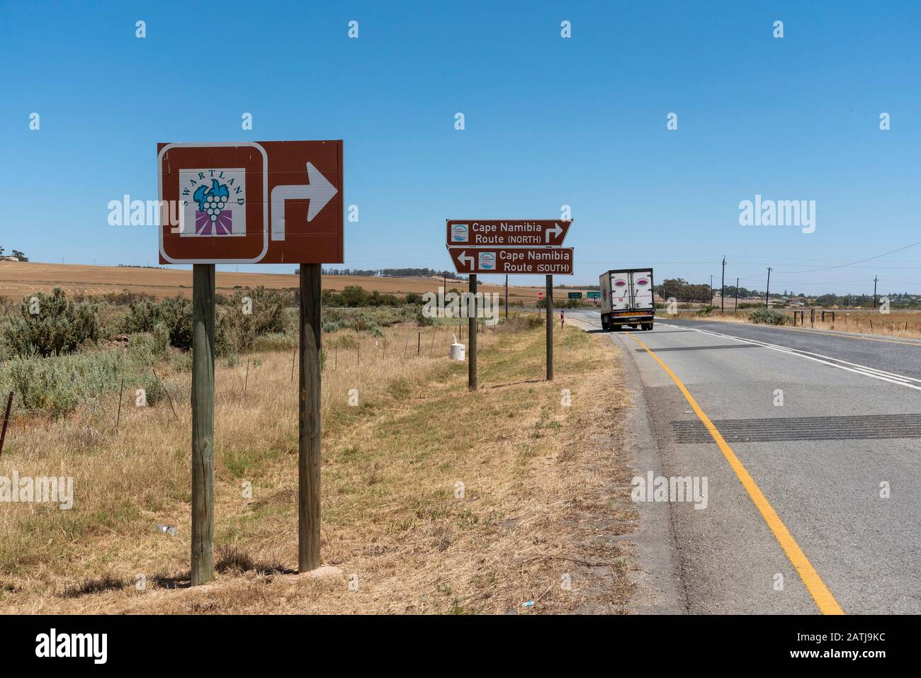 Moorrreesburg, South Africa. Dec 2019. road signs for the Cape to ...