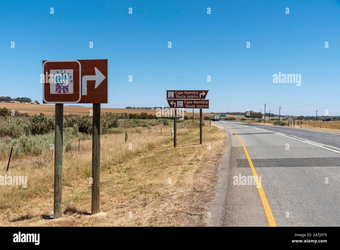 Moorrreesburg, South Africa. Dec 2019. road signs for the Cape to ...