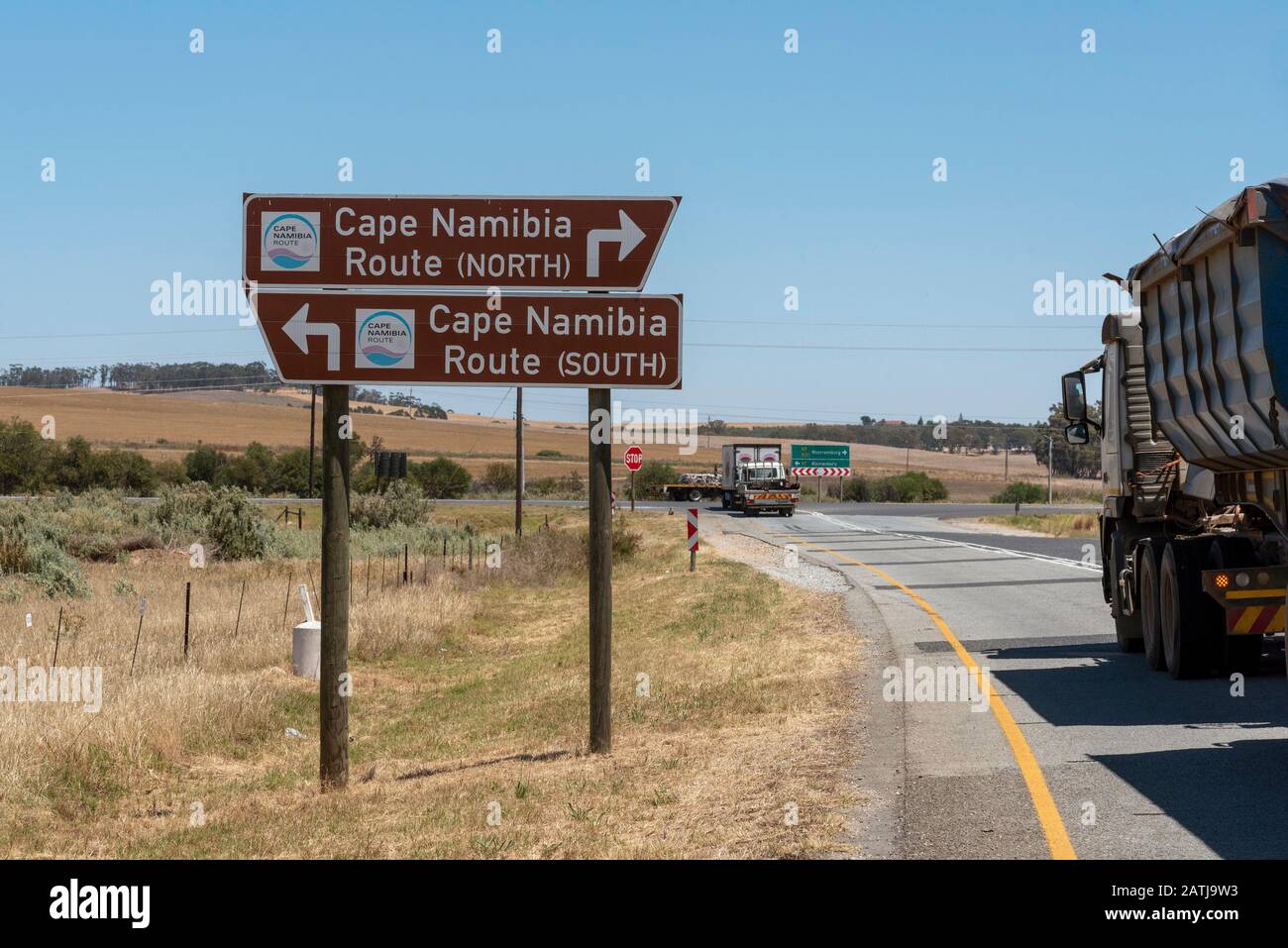 Moorrreesburg, South Africa. Dec 2019. road signs for the Cape to ...