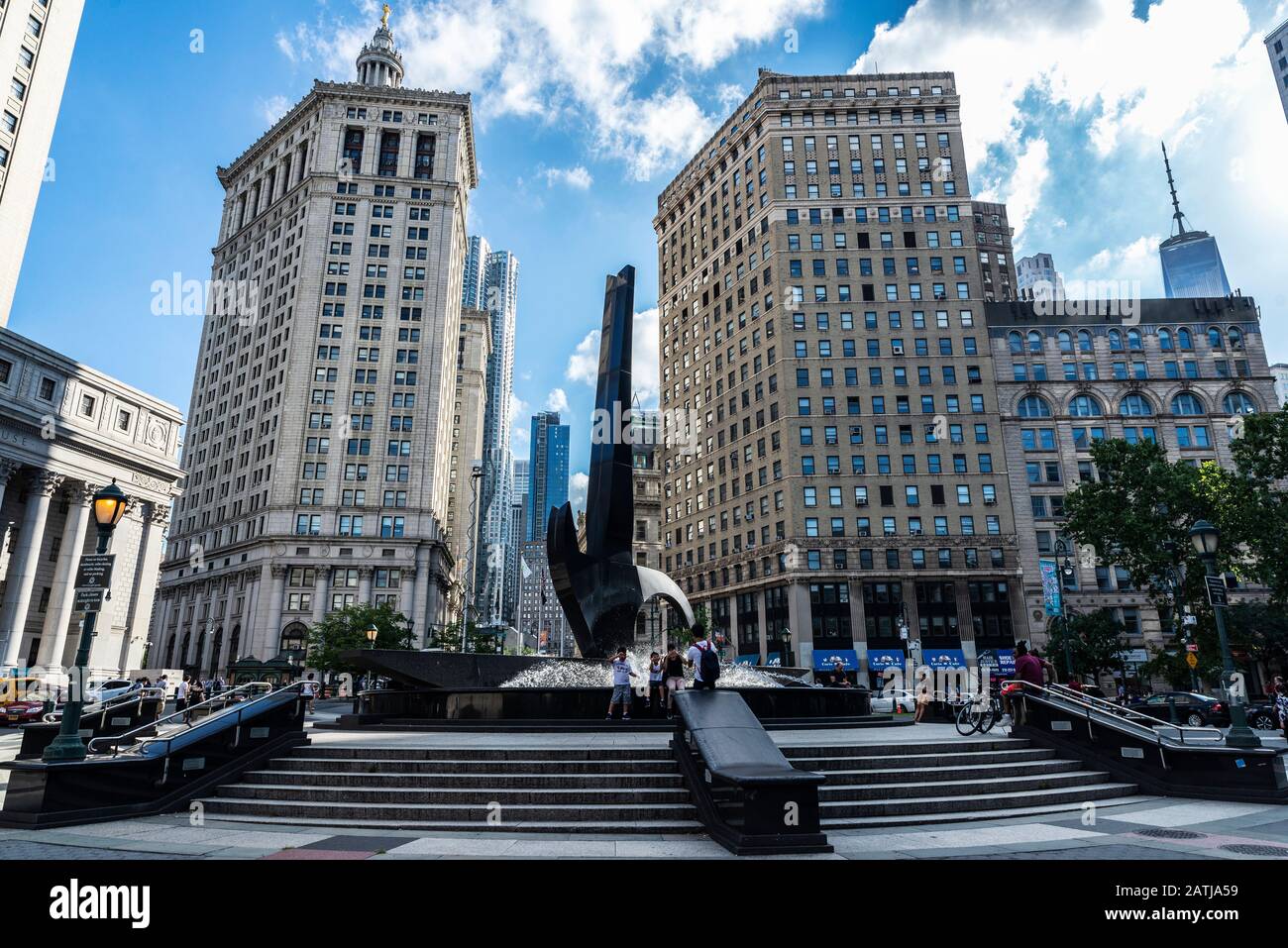 New York City, USA - August 2, 2018: Monument called Triumph of the ...