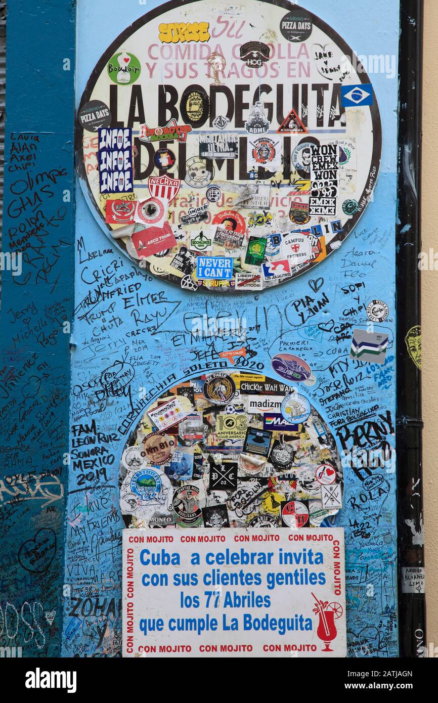 Cuba, Havana, La Bodeguita del Medio, sign Stock Photo - Alamy