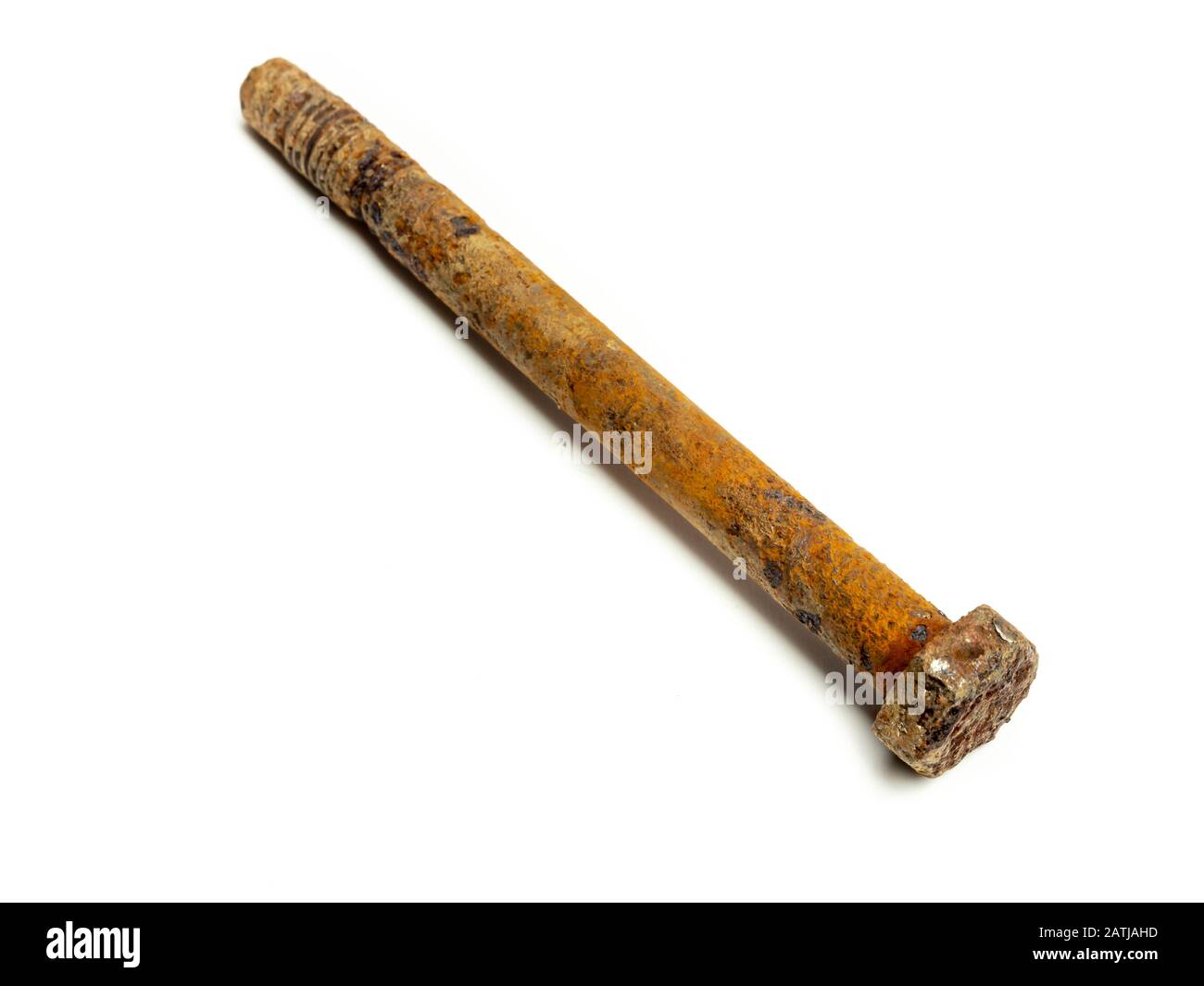Old rusted screw isolated background Stock Photo - Alamy