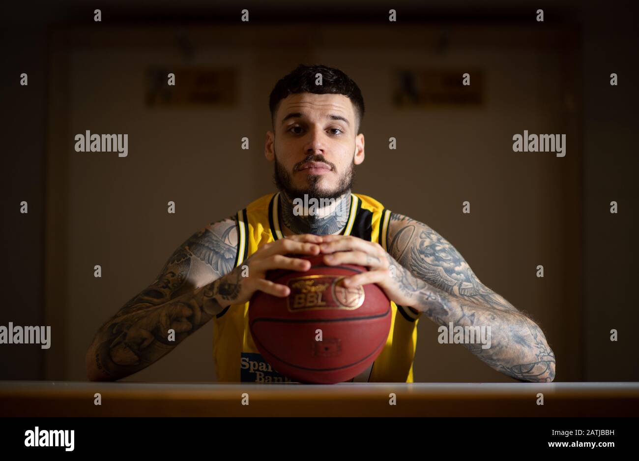 Ludwigsburg, Germany. 03rd Feb, 2020. Basketball player Konstantin ...
