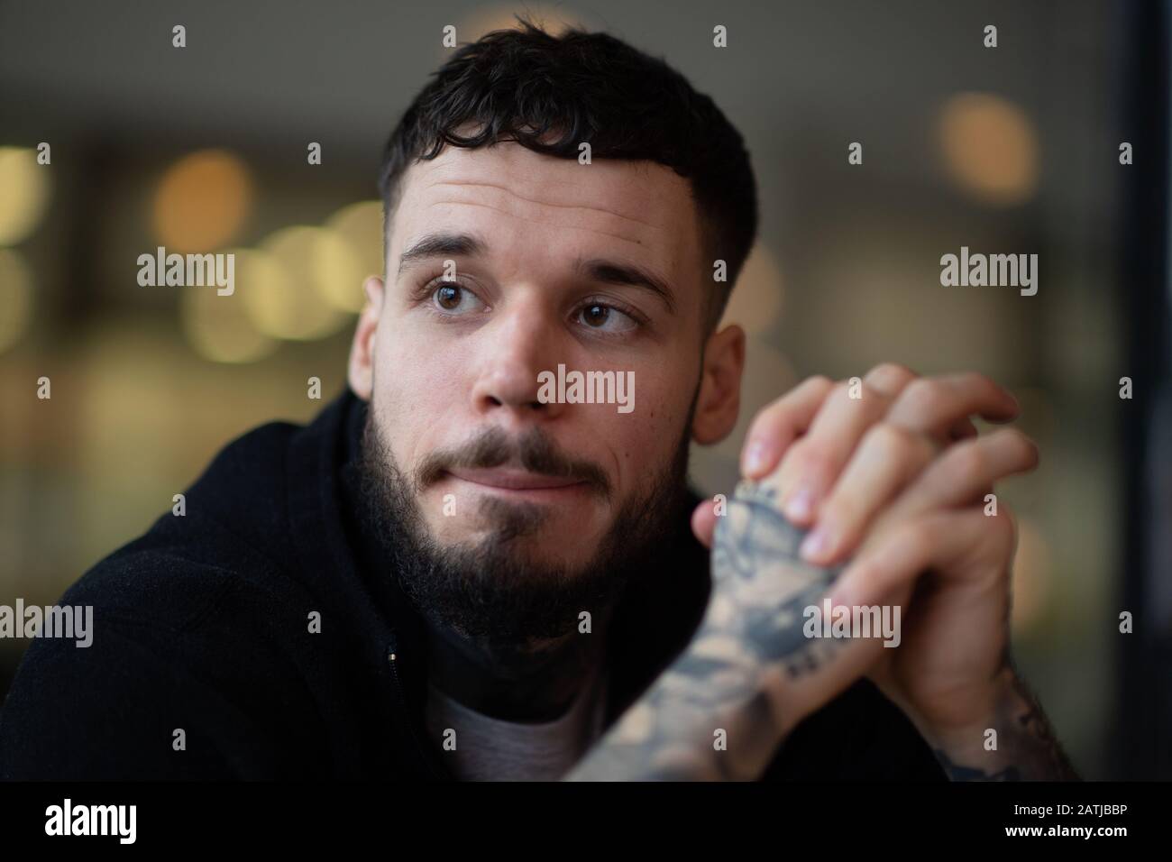 Ludwigsburg, Germany. 03rd Feb, 2020. The basketball player Konstantin ...