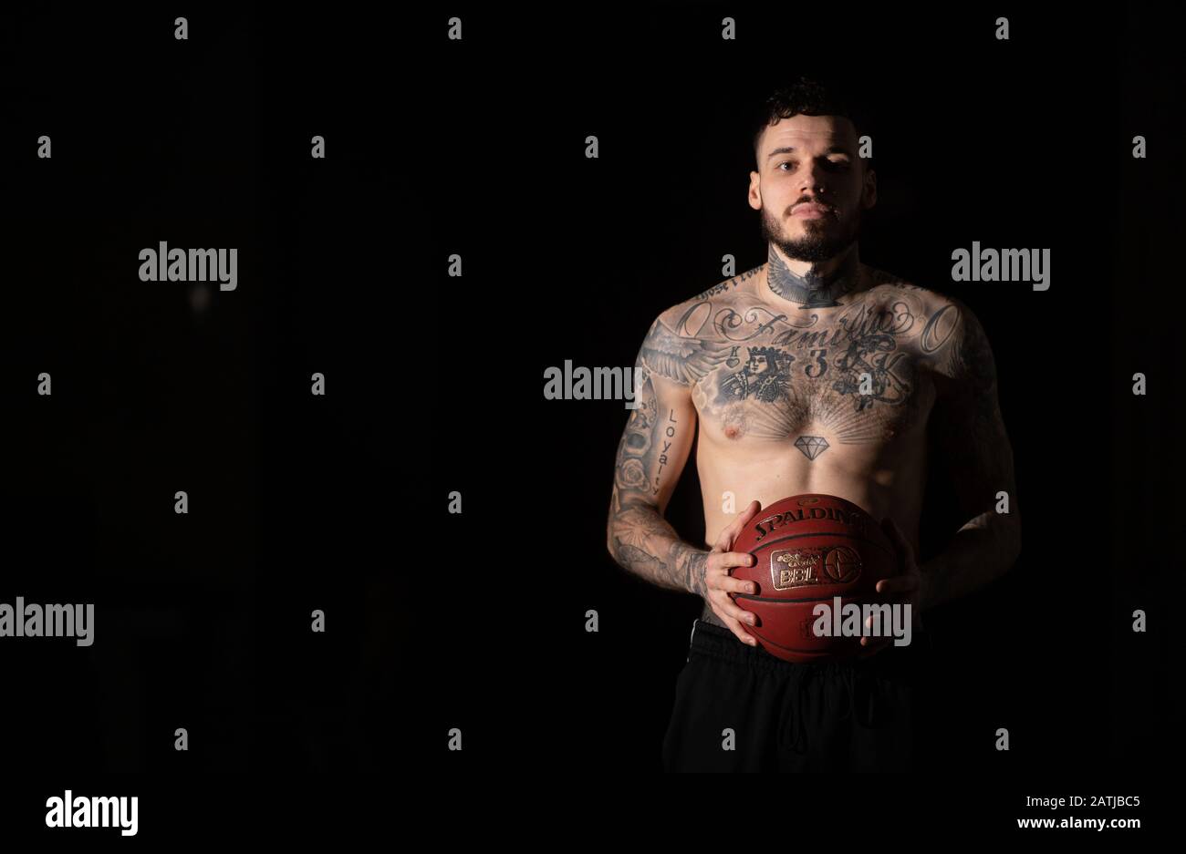 Ludwigsburg, Germany. 03rd Feb, 2020. The basketball player Konstantin ...